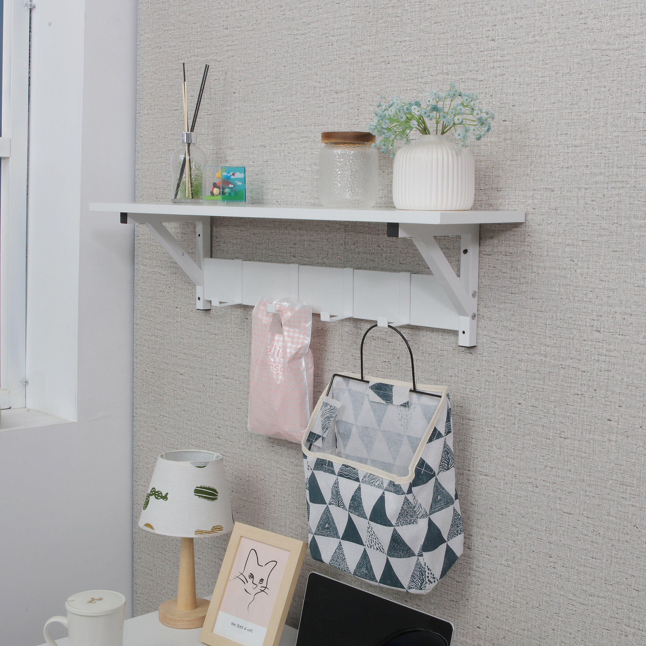 17 Stories Tablette flottante avec crochets Ciardi 1pc et Commentaires ...