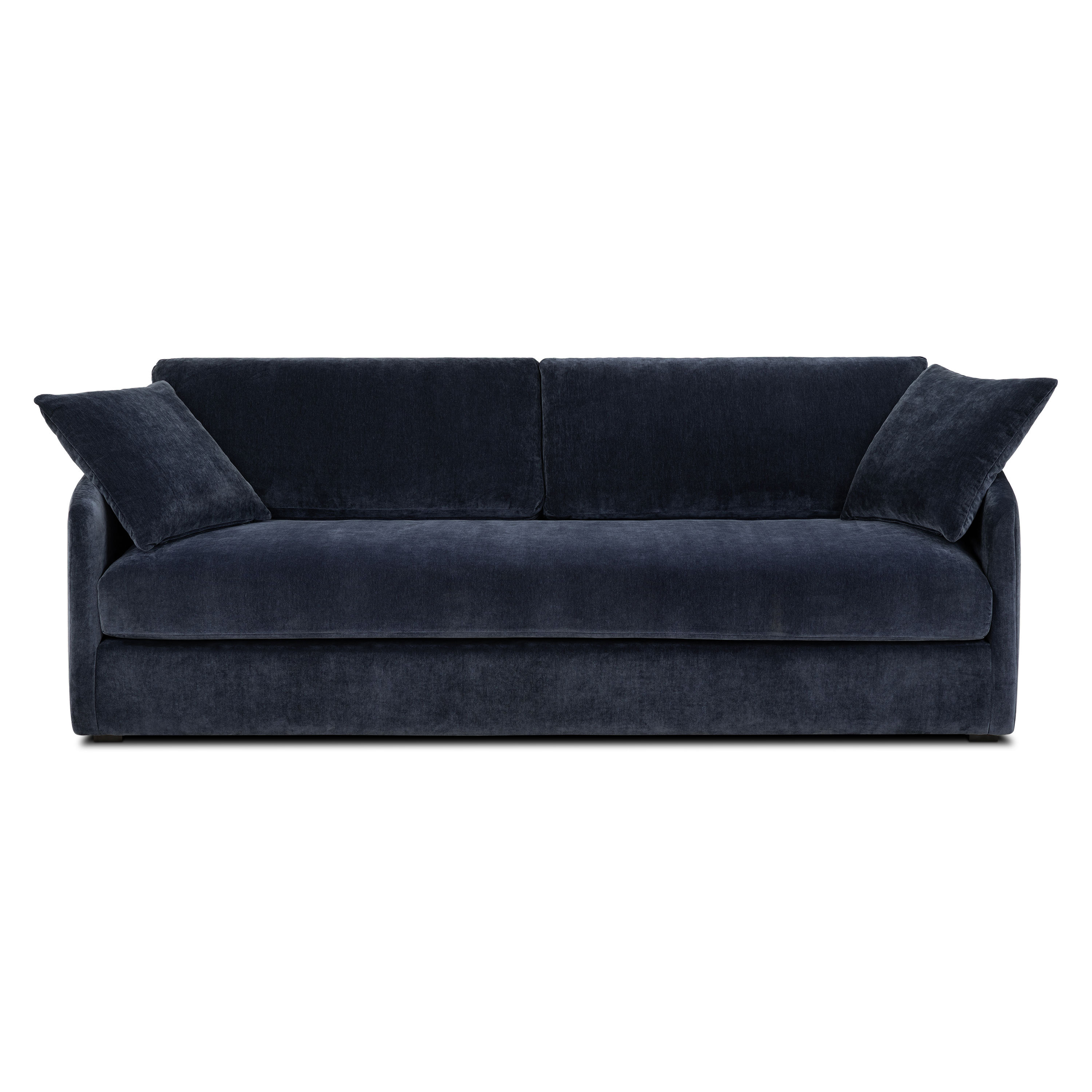 Poly & Bark Rhodes 92" Chenille Velvet Sofa In Mystic Blue | Wayfair