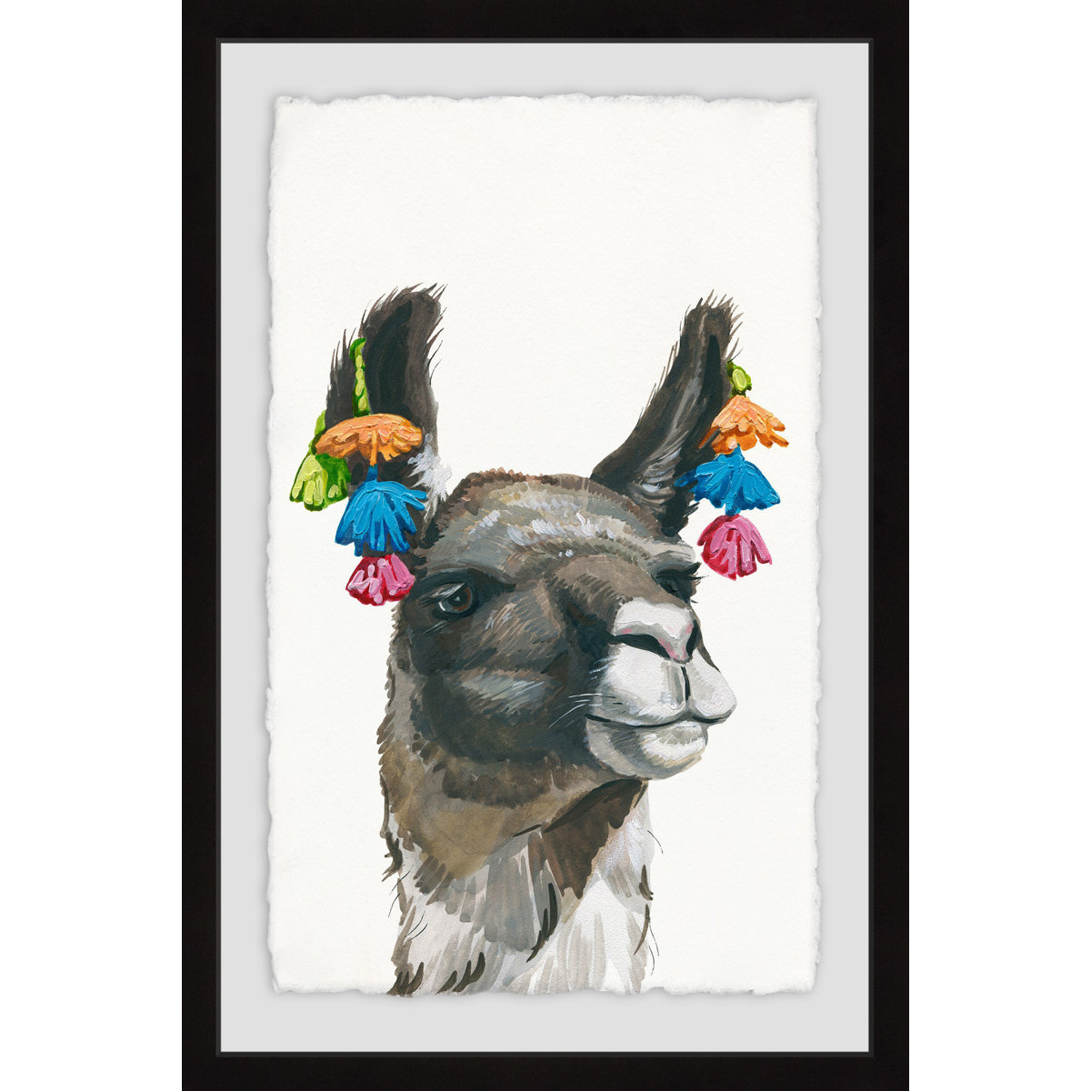 Brayden Studio® 'Ear Fringe' Framed Acrylic Painting Print | Wayfair