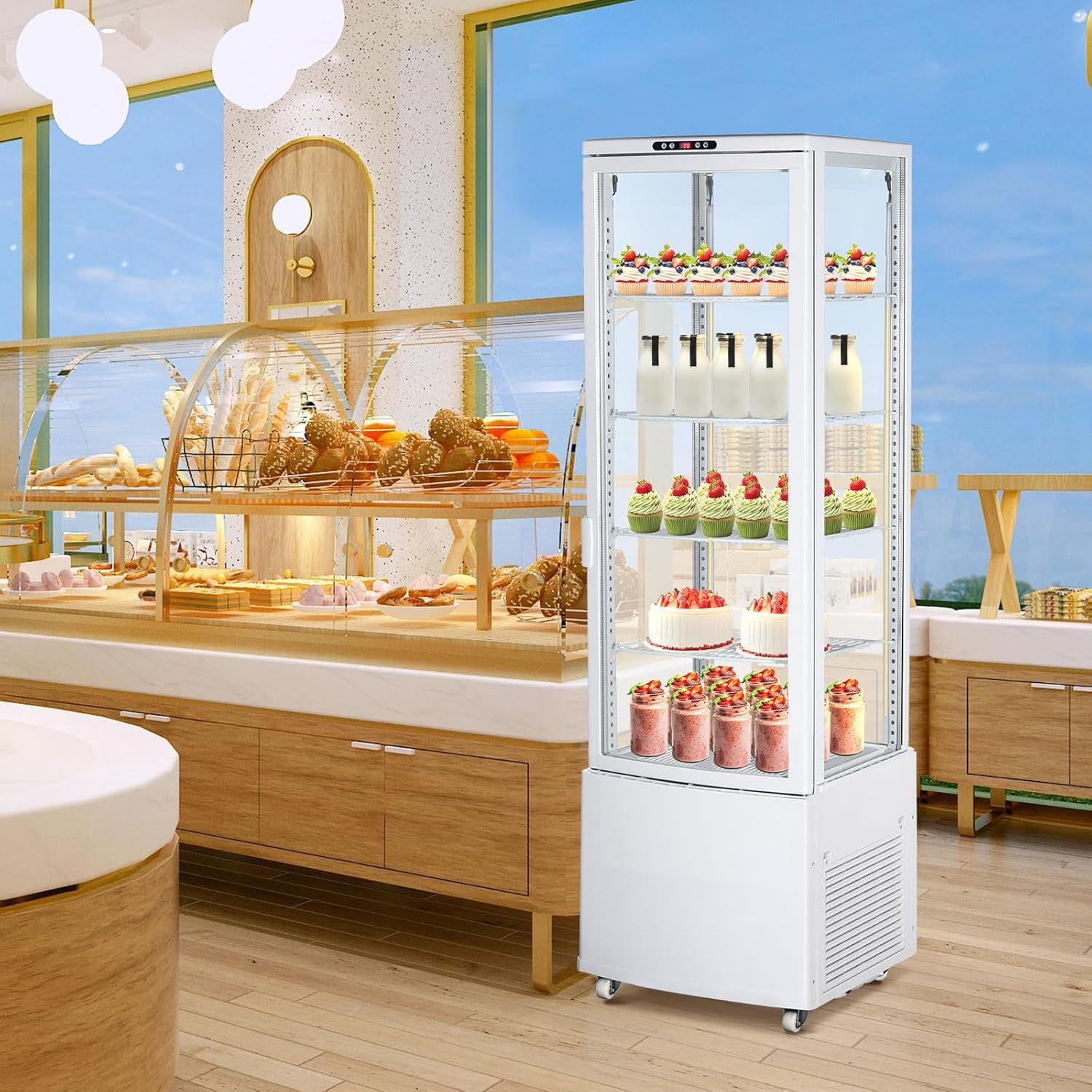 gaomon Commercial Refrigerator Display, 215L/7.6 Cu. Ft Display ...