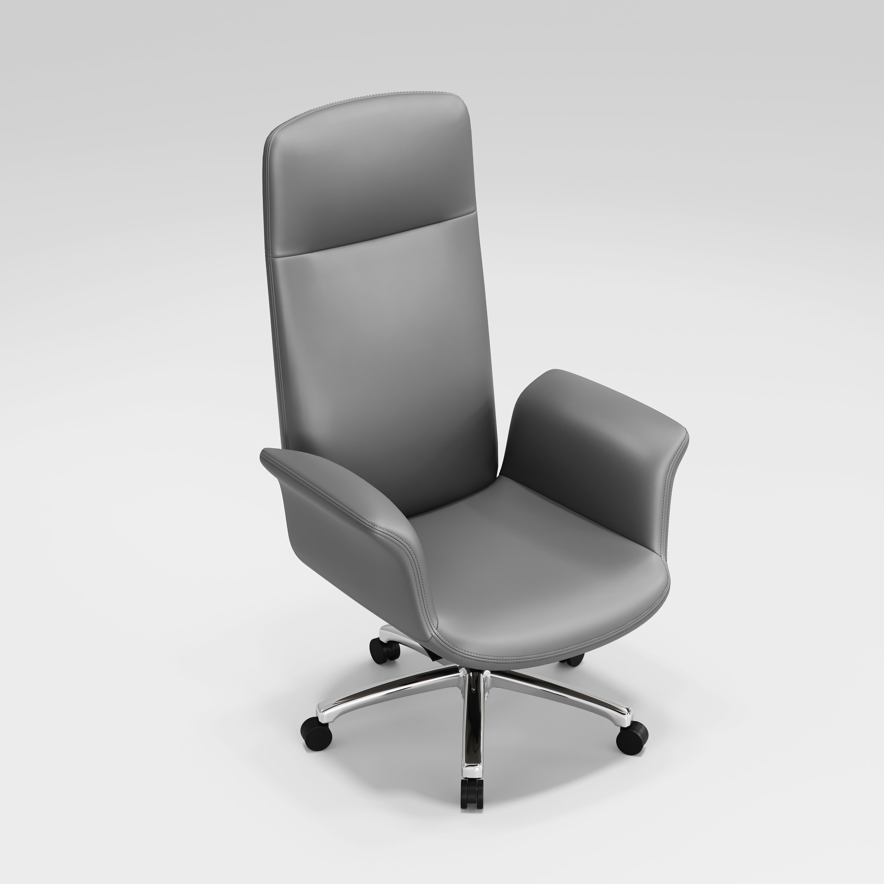 Orren Ellis Leather Ergonomic Office Chair Executive Swivel Chair,black ...