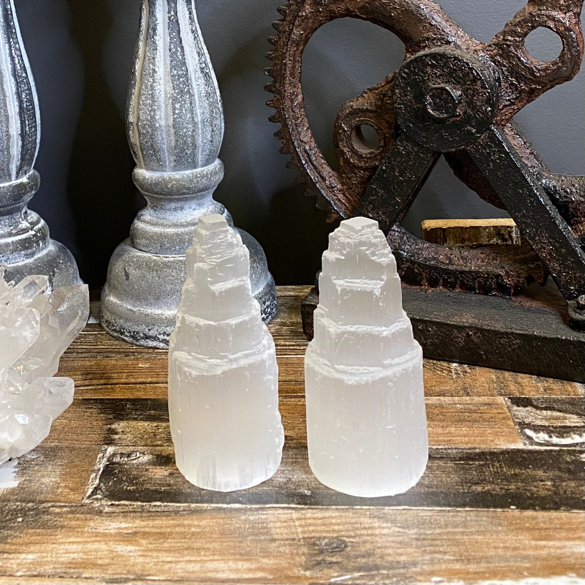 Orren Ellis Zavras Small Selenite Tower Sculpture | Wayfair