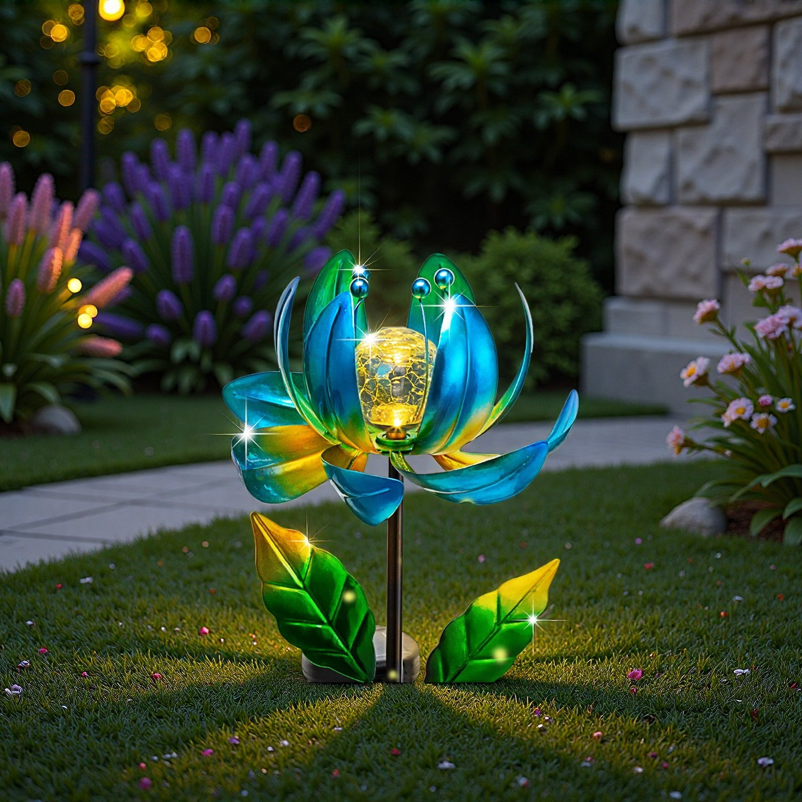Arlmont & Co. Metal Wind Spinners Solar Yard Lights - Wayfair Canada