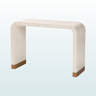 Ebern Designs Perz Mother of Pearl Capiz Shell Console Table in Coastal ...