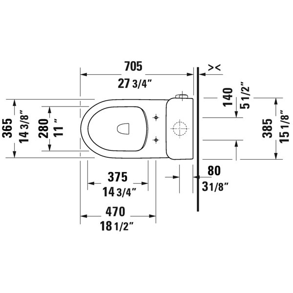 Duravit No.1 Basic Floor Mounted Toilet Bowl Single Flush | Wayfair