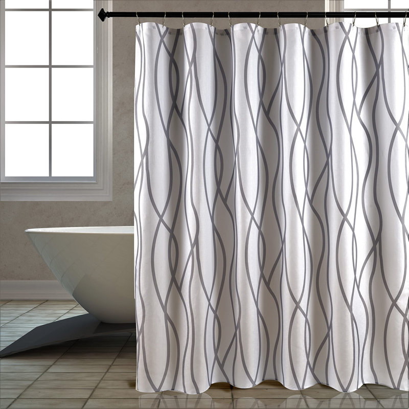 Latitude Run® Kaidu Geometric Shower Curtain | Wayfair