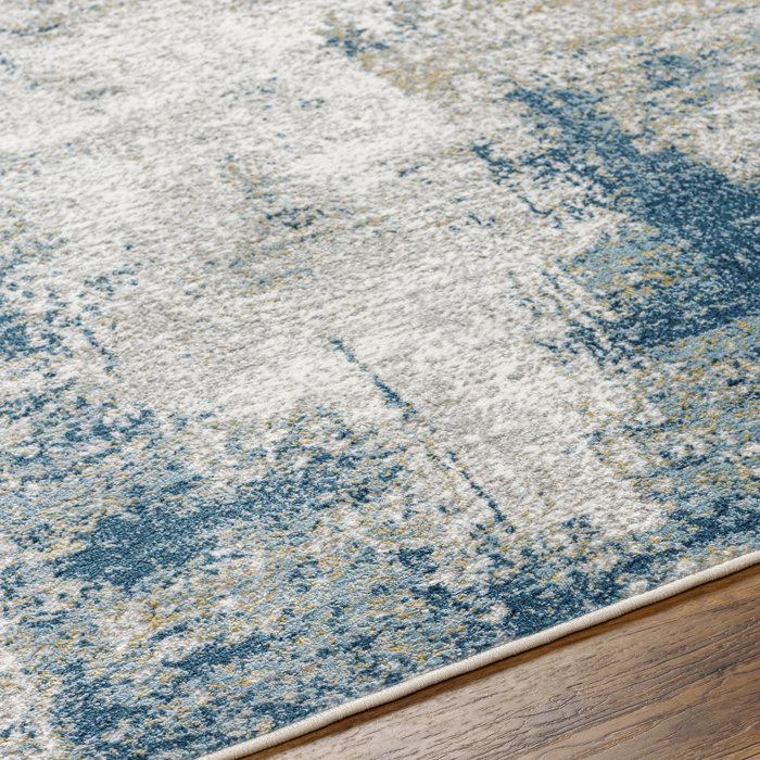 17 Stories Matteo Abstract Blue Area Rug & Reviews | Wayfair