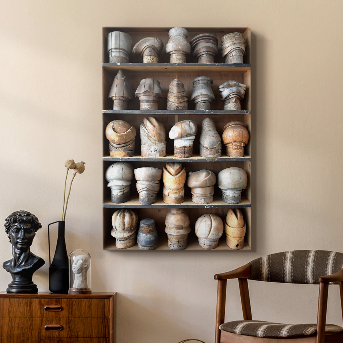 Winston Porter IgnatiussHatBlocksI -Custom Wrapped Gallery Cavas | Wayfair