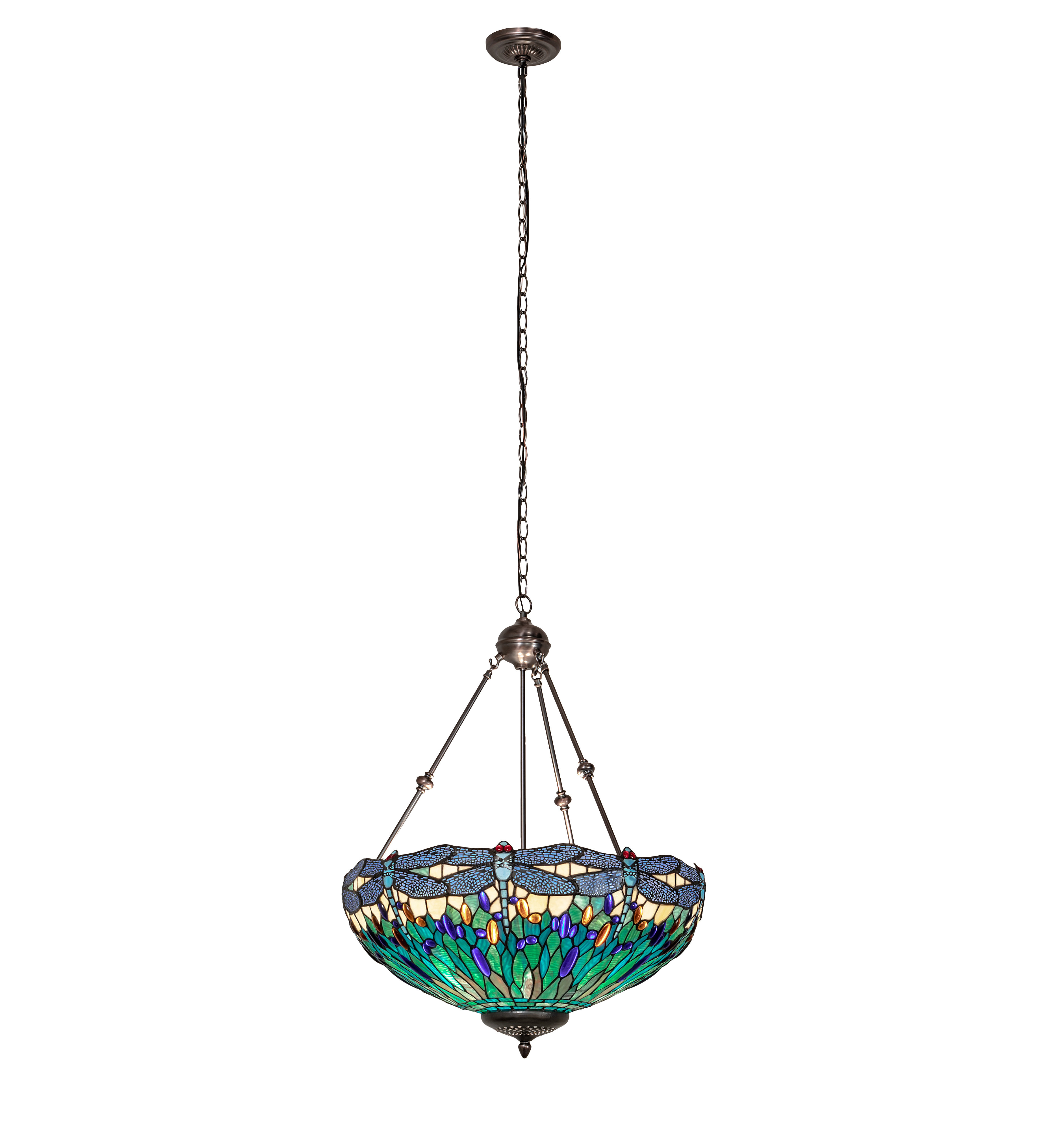 Meyda Lighting Meyda Tiffany & Stained Glass 3 - Light Mahogany Bronze ...