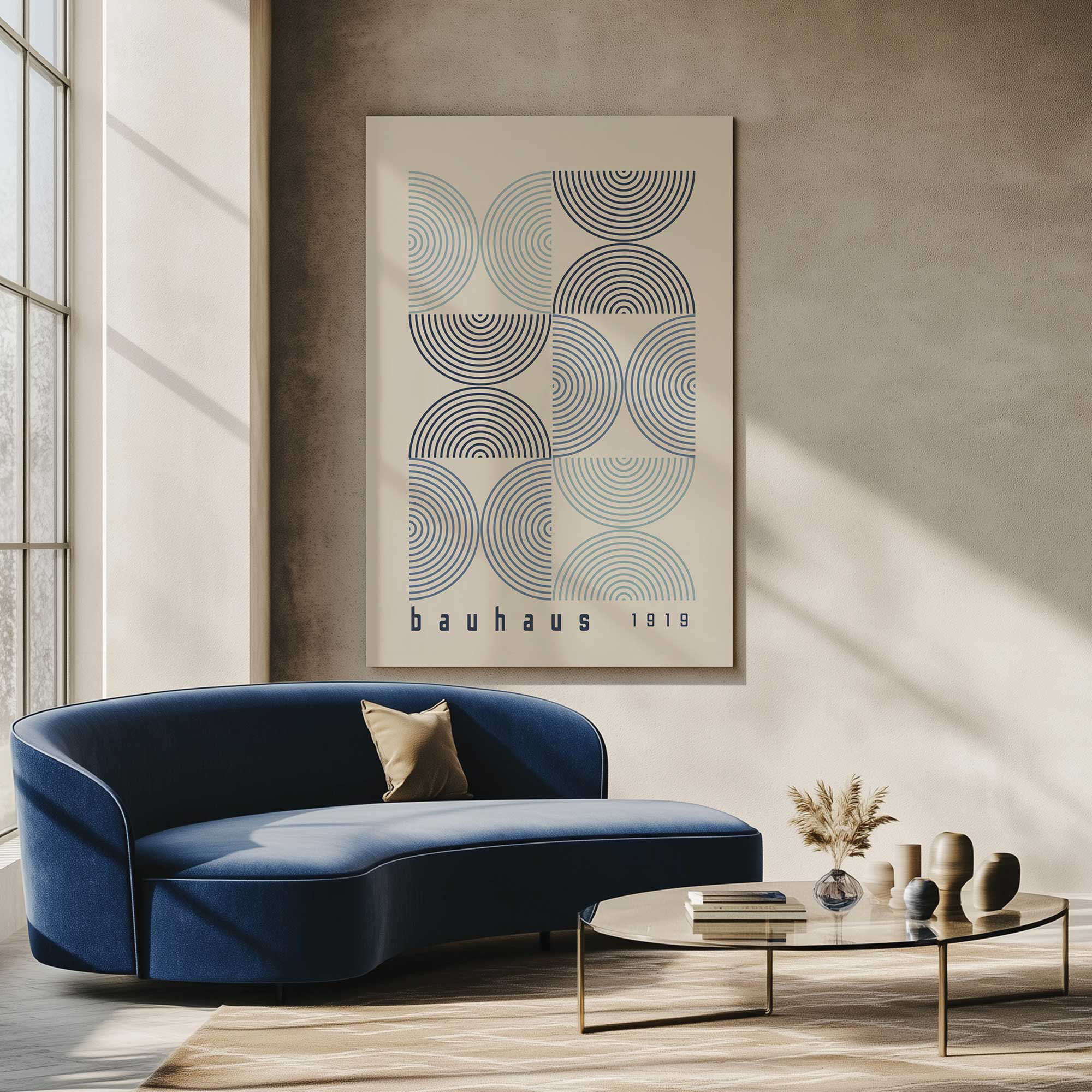 Frametolia Midnight Bauhaus Composition Poster Wrapped Canvas | Wayfair