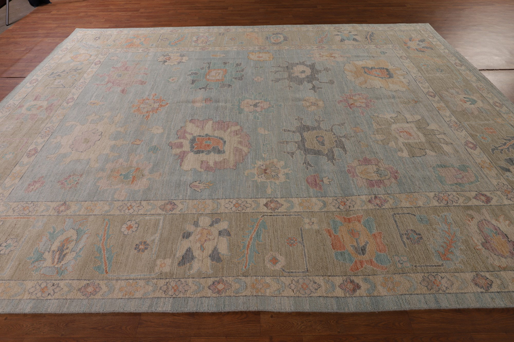 Rugsource Light Blue Oushak Vegetable Dye Area Rug 9 | Wayfair