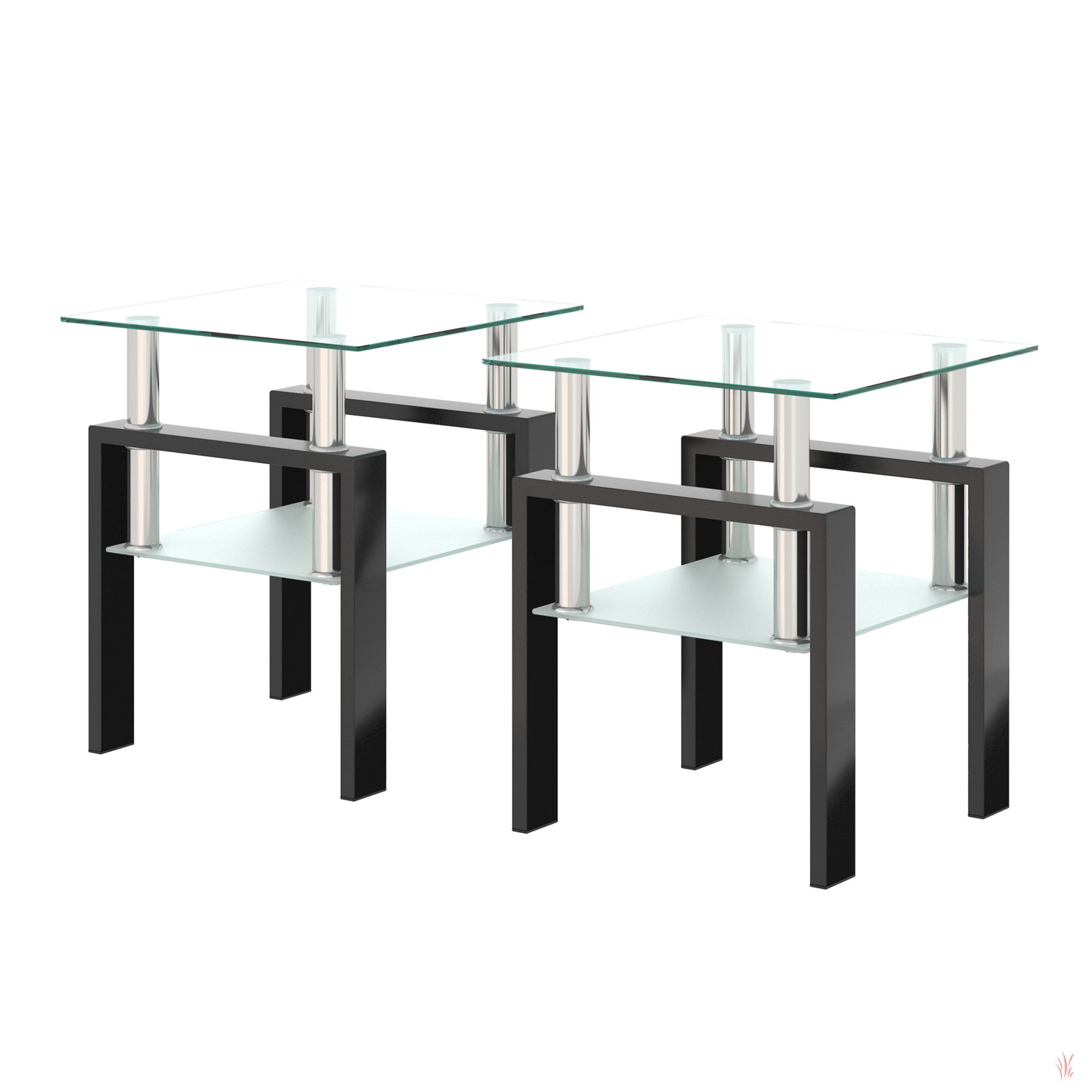 Wrought Studio™ Modern Tempered Glass Tea Table Coffee Table End Table ...