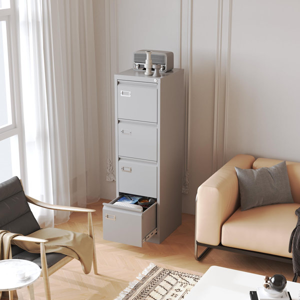 Latitude Run® 15.12'' Wide 4 -Drawer Steel File Cabinet & Reviews | Wayfair