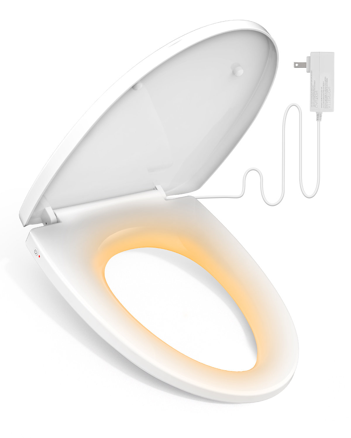 iliD Electrical Heated Toilet Seat, Elongated Toilet Seat, Three Levels of Seat Heating, Energy ...