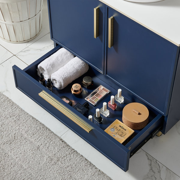 Mercer41 Munha 30'' Blue Modern Free-standing Single Bathroom Vanity ...