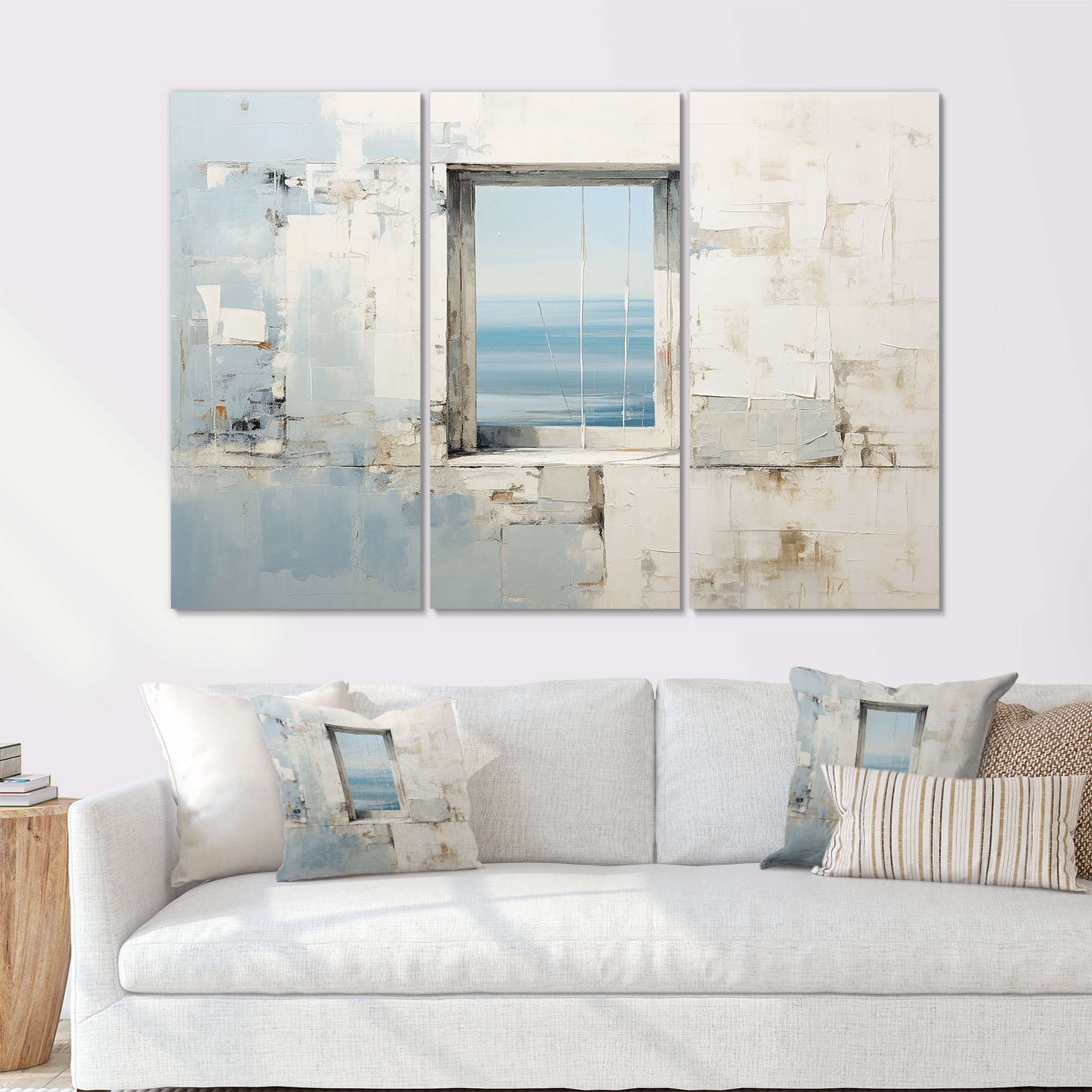 Dovecove Beach Windows Horizon II - Coastal Windows Wall Art Print Set ...