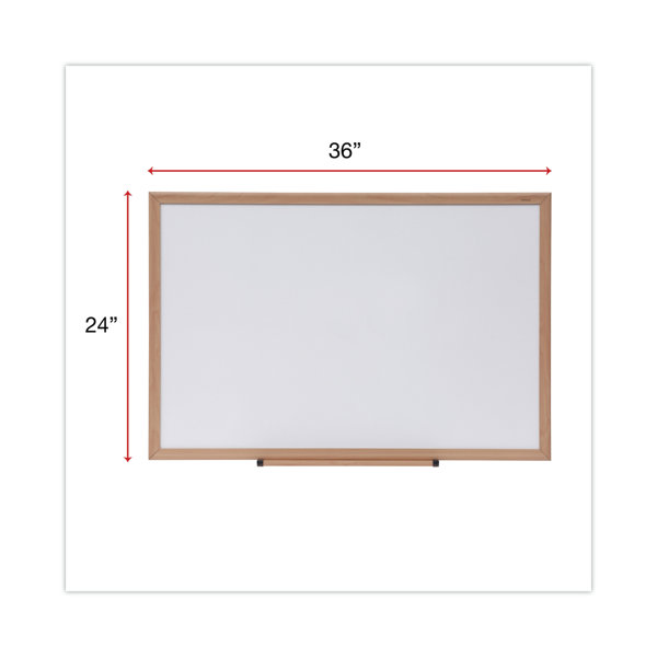 Universal Oak Frame Dry-Erase Wall Mounted Whiteboard & Reviews | Wayfair