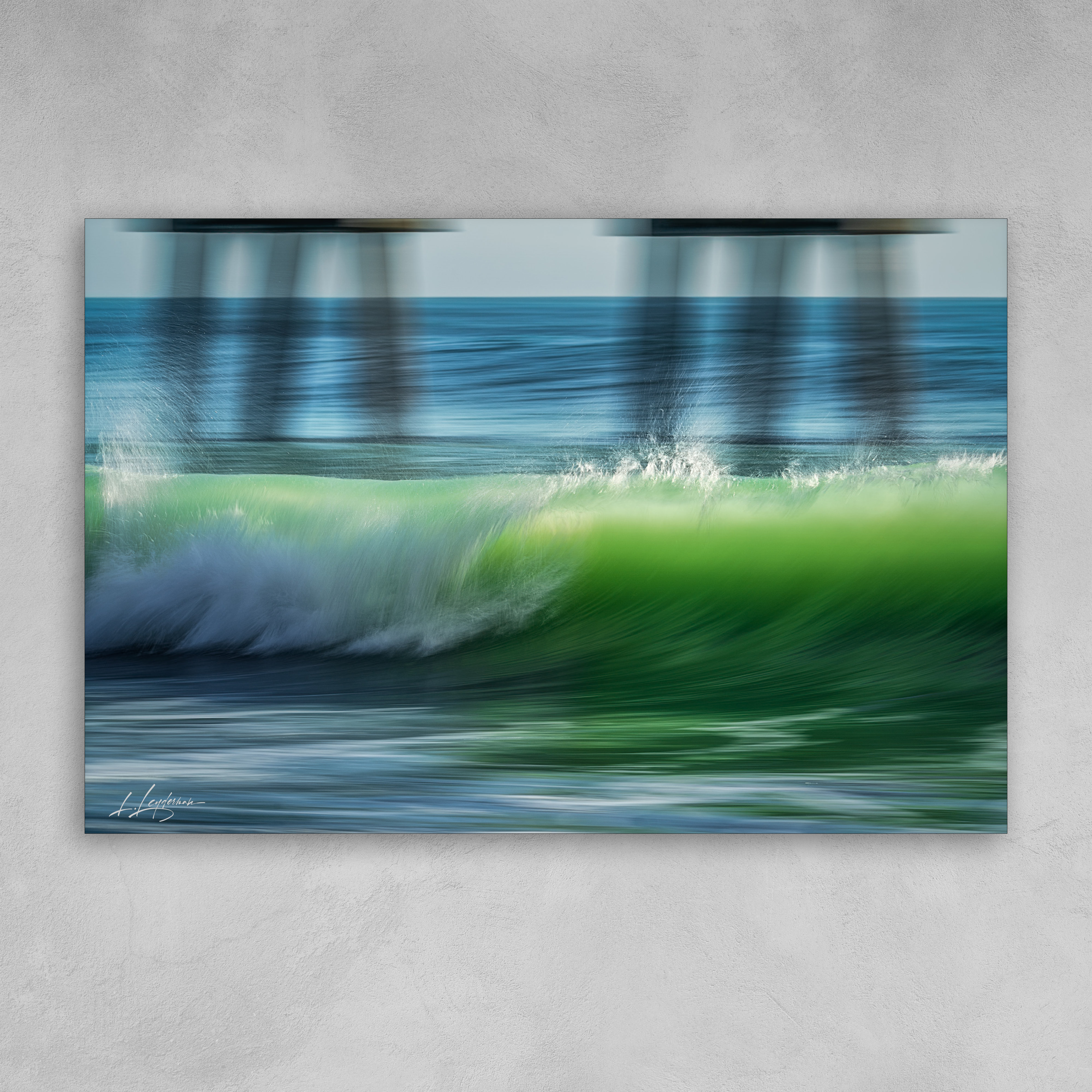 East Urban Home Emerald Strokes by Lawrence Leyderman - Acrylic Wall ...