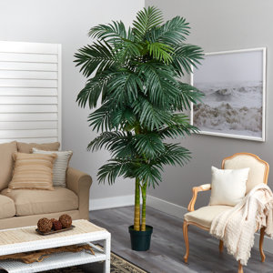 Bay Isle Home™ 96" Artificial Cane Palm Tree in Pot & Reviews | Wayfair