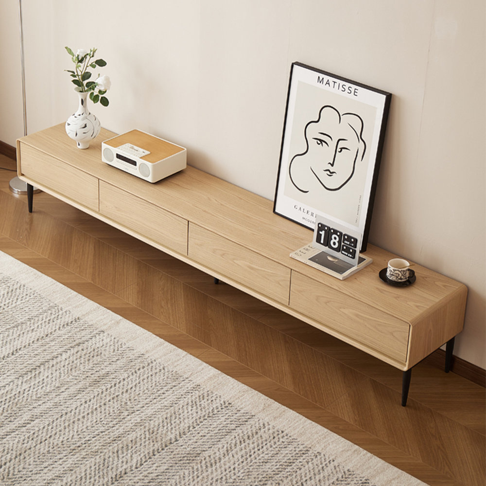 ComfyFurnituress Large Capacity Hidden Handle TV Stand 94.48'' W ...