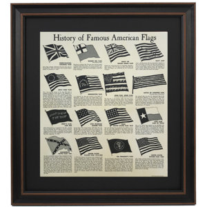 Alcott Hill® History of Famous American Flags | Framed Textual Art ...