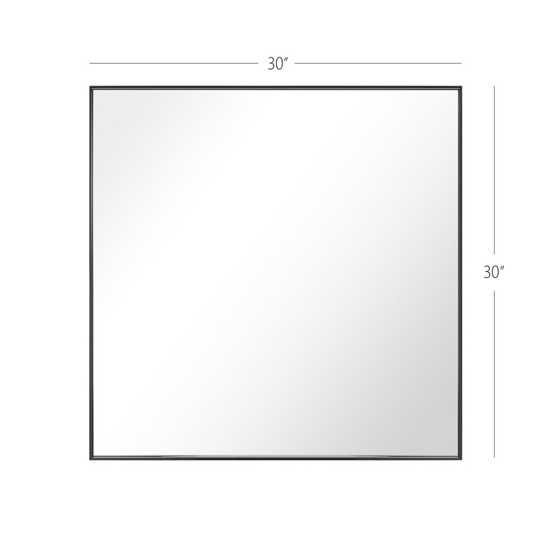 Ebern Designs Silvijo Modern & Contemporary Metal Wall Mirror Rectangle ...