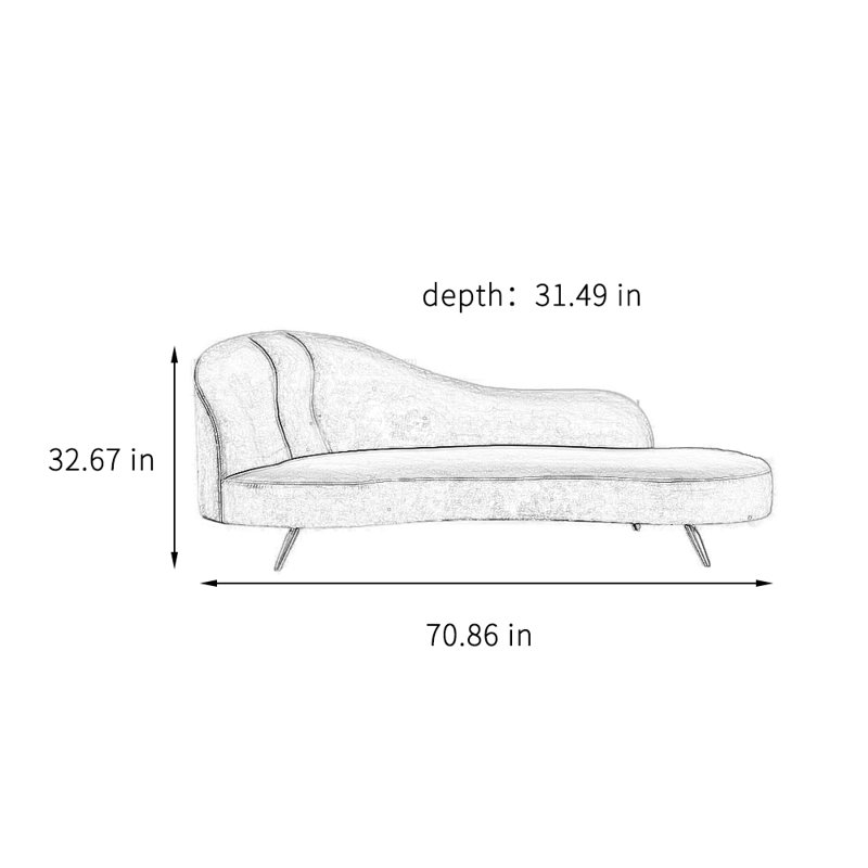 HarmonyFurns Fashion modern lazy sofa leisure chaise lounge | Wayfair