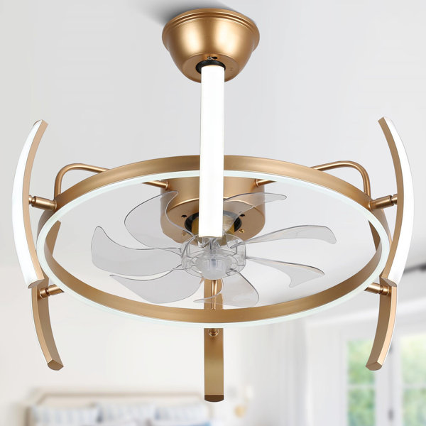 Wrought Studio Coeyn 24 Inch DIY Shape Ceiling Fan with Light, 3 Color ...