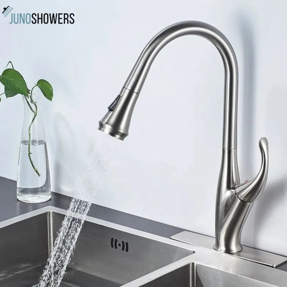Juno Showers Wall-Mount Bathroom Faucet with Long Reach Spout and ...