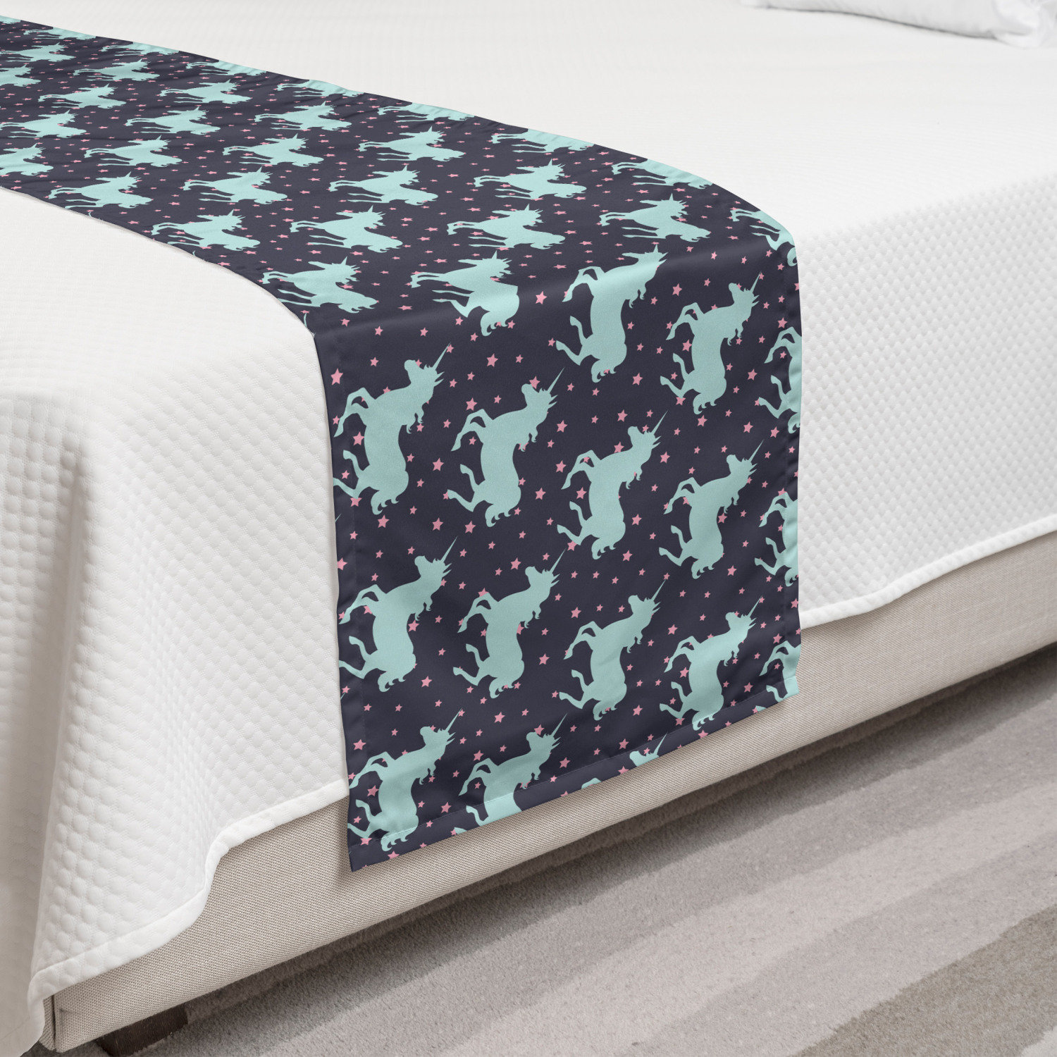 Geometric Bed Scarf King Size Geometric Bed Runner King Size - Abstract ...