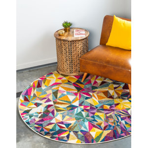 Wade Logan® Jesusa Geometric Multi-Colored Area Rug & Reviews | Wayfair