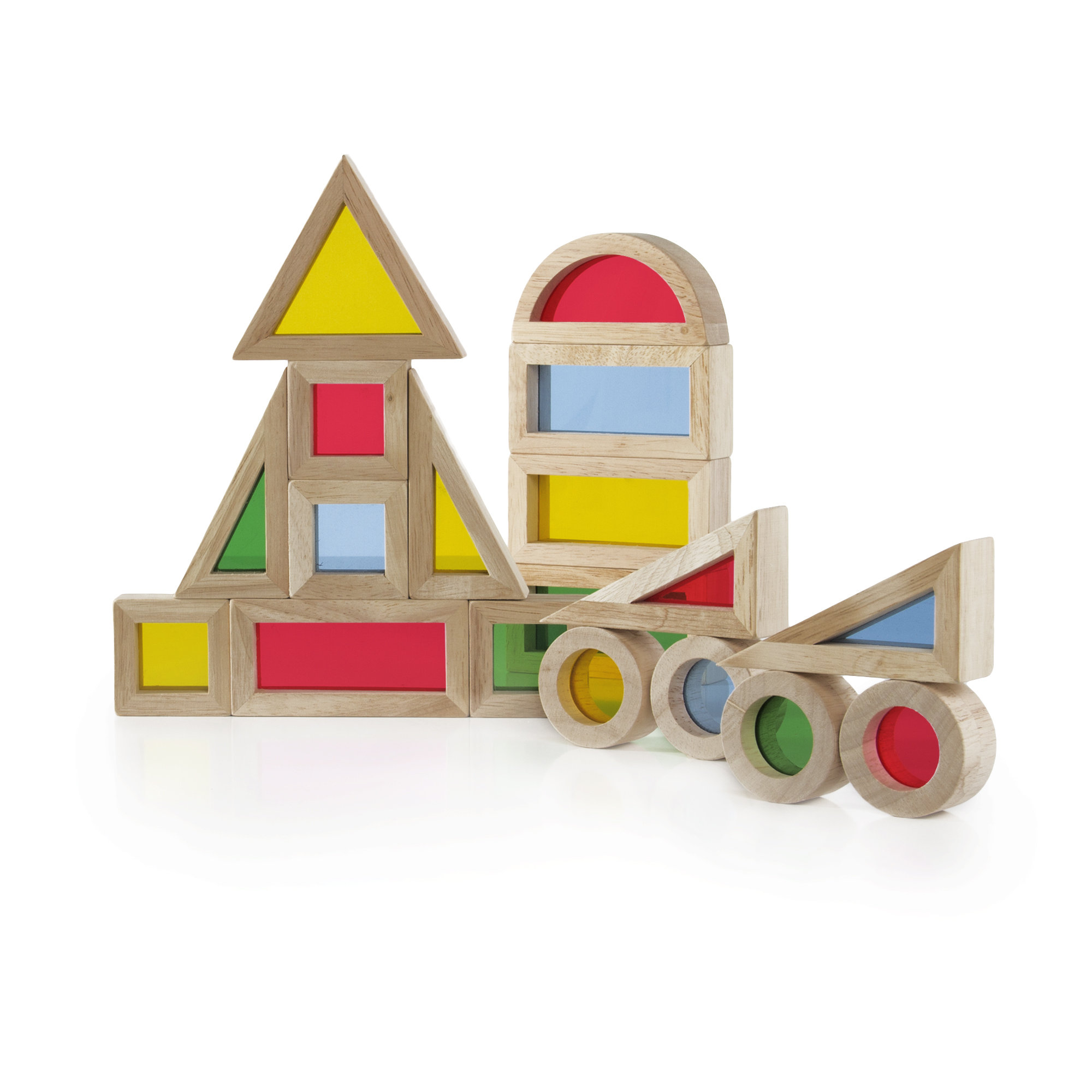 Guidecraft Jr. Rainbow Blocks Learning Toy 20 Piece Set | Wayfair