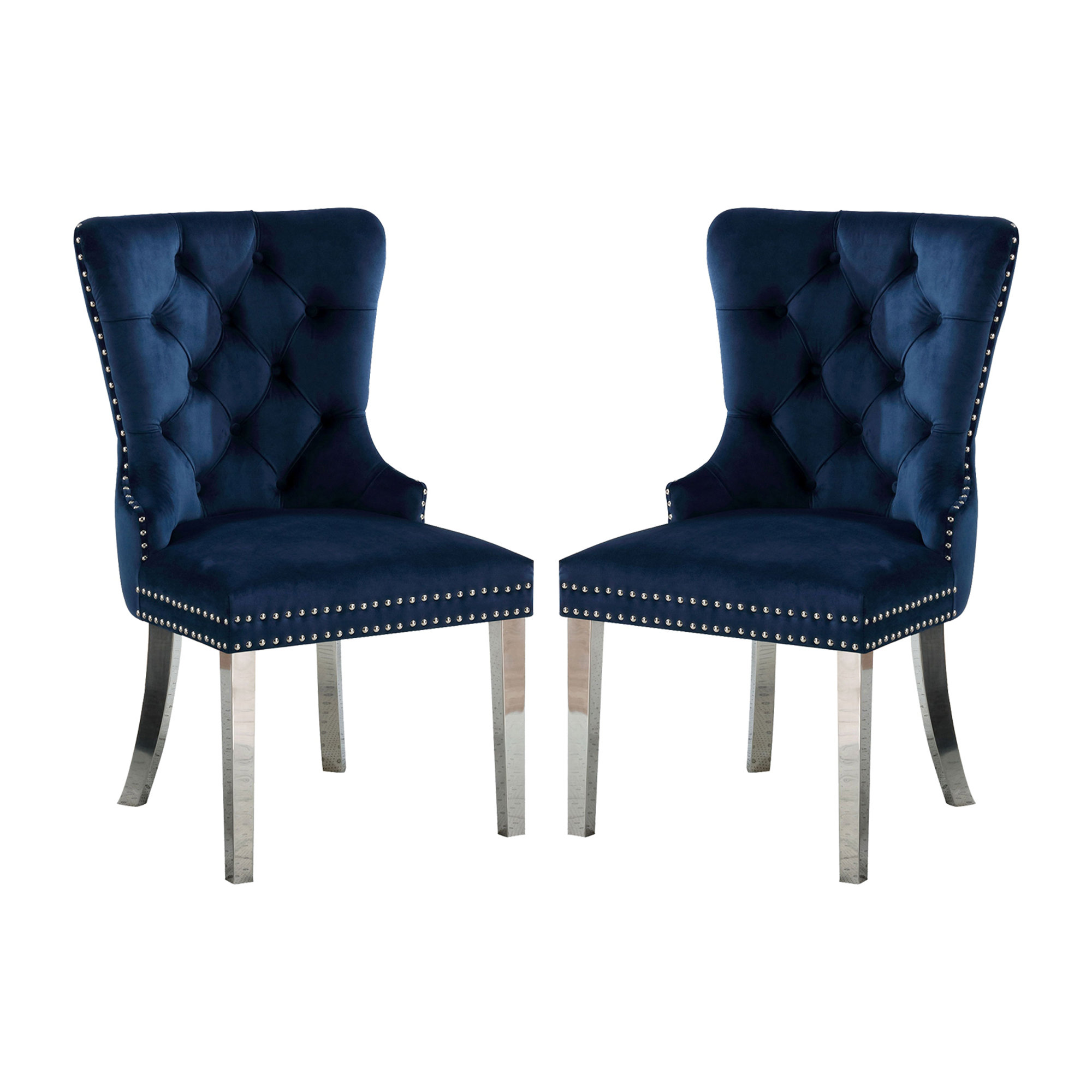 Wildon Home® Set of 2 Wingback Dining Chairs with Button Tufted Back ...