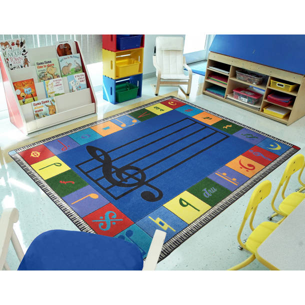 Joy Carpets Educational Performance Blue Rug & Reviews | Wayfair