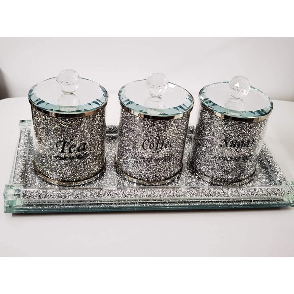 Mercer41 4 Piece Coffee, Tea, and Sugar Jar Set | Wayfair.co.uk