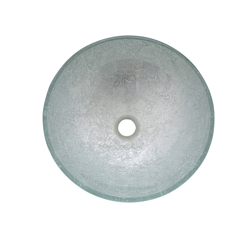 Fine Fixtures Modern Glass Vessel Round 16 X 16 In Silver & Reviews ...
