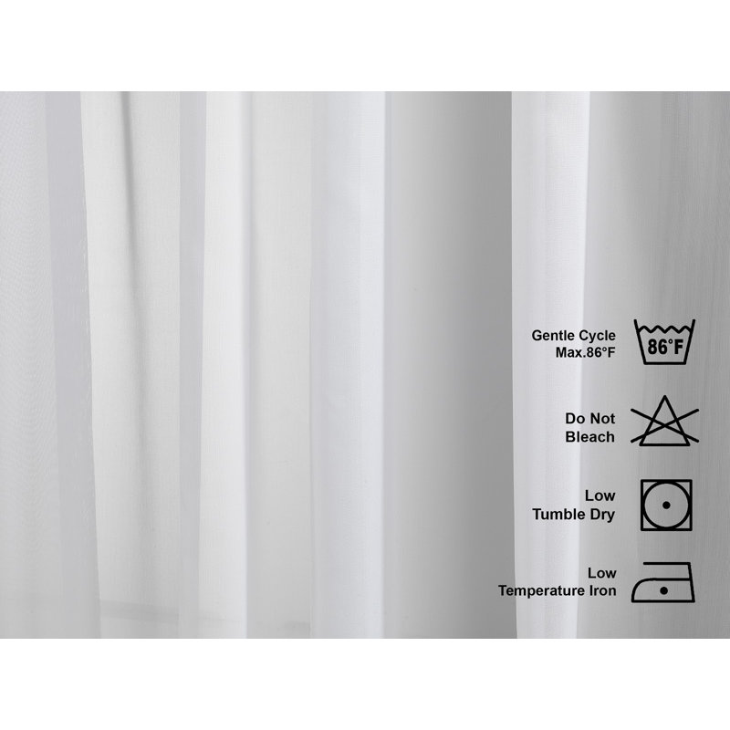 Lilijan Home & Curtain Extra Wide & Extra Long Faux Silk Crep Chifon ...