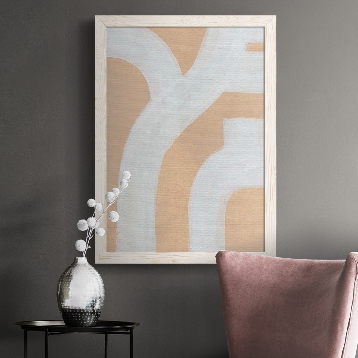 George Oliver Sirine Neutral Winding Paths I Framed On Canvas Print ...