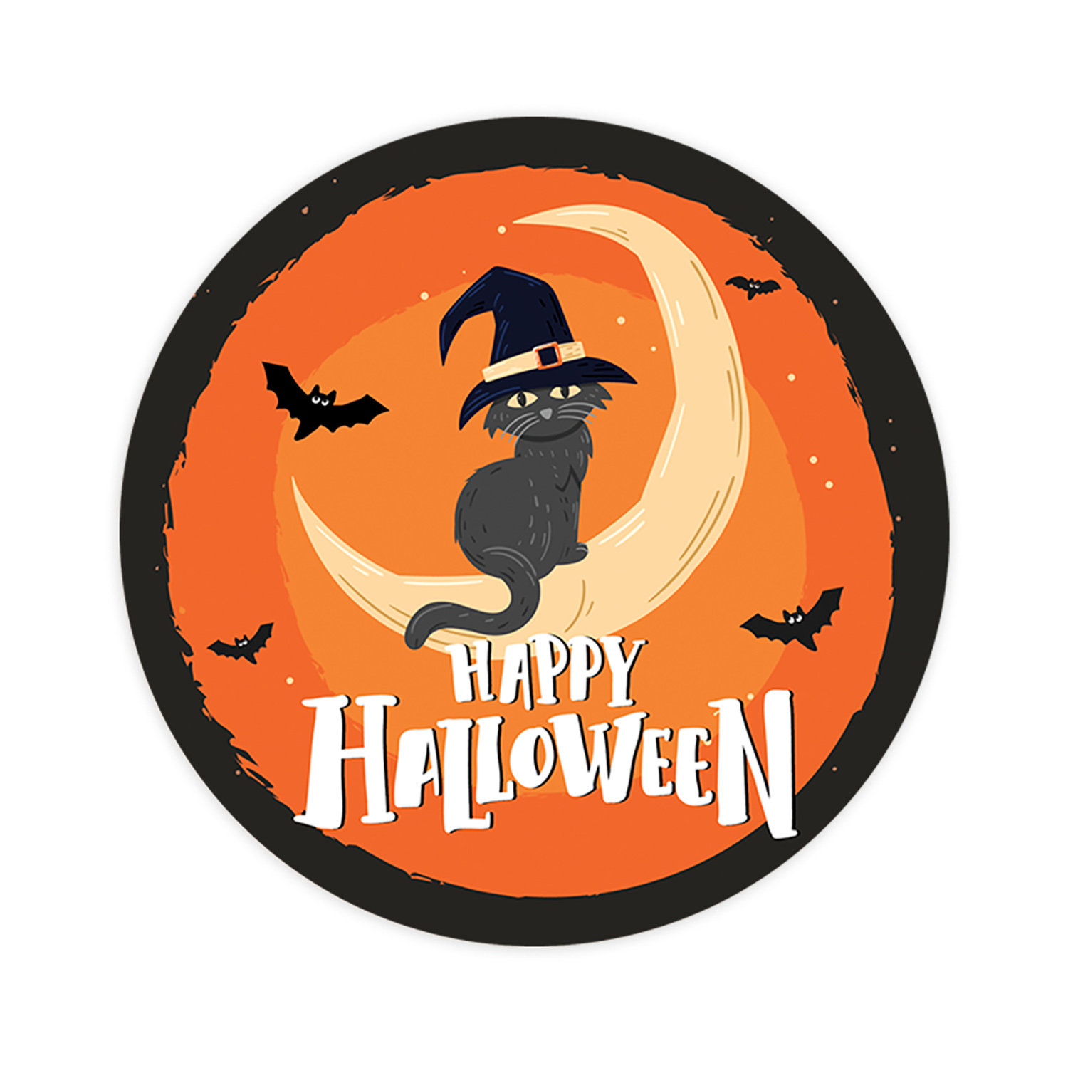 The Holiday Aisle® Happy Halloween Stickers 2 Inch Round 120 Bulk Pack ...