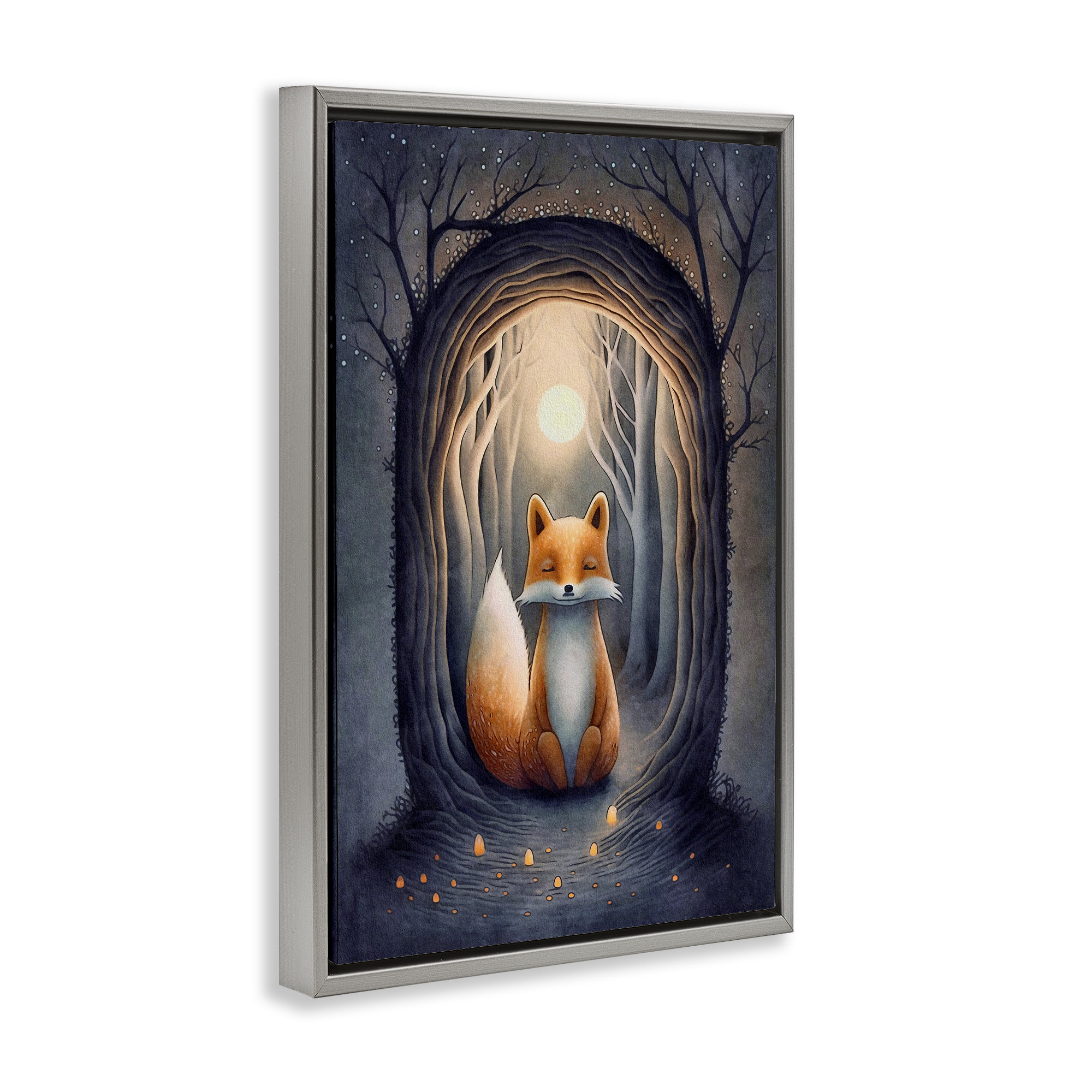 Millwood Pines Mystic Fox in Nature Framed Floater Canvas by The Dutch ...