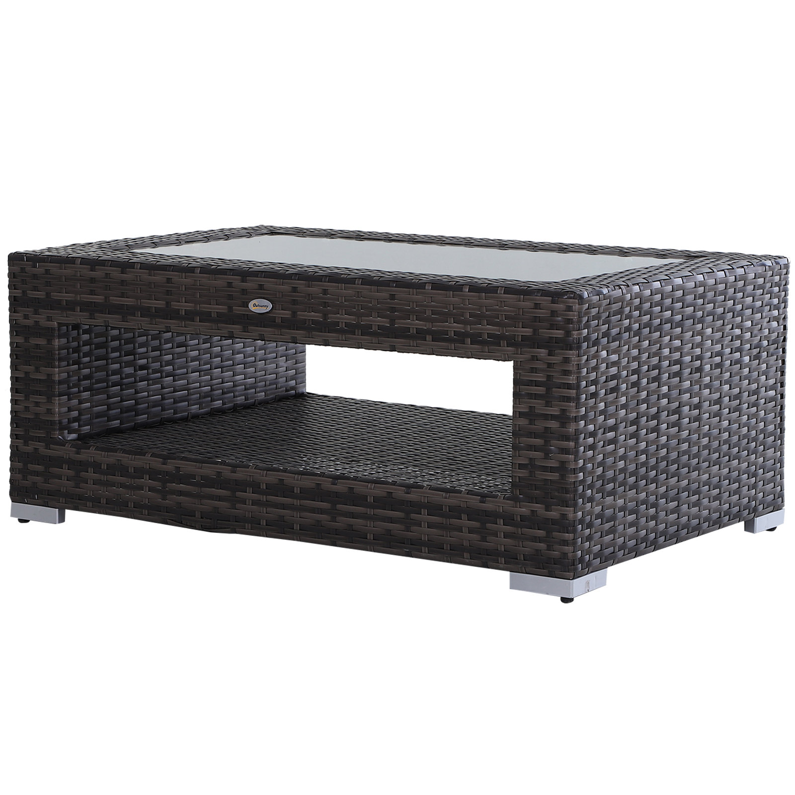 Outsunny 2-Tier Outdoor Coffee Table & Reviews | Wayfair