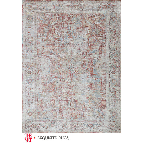 Exquisite Rugs The Met x Exquisite Rugs Antique Loom Rust/Beige Area ...