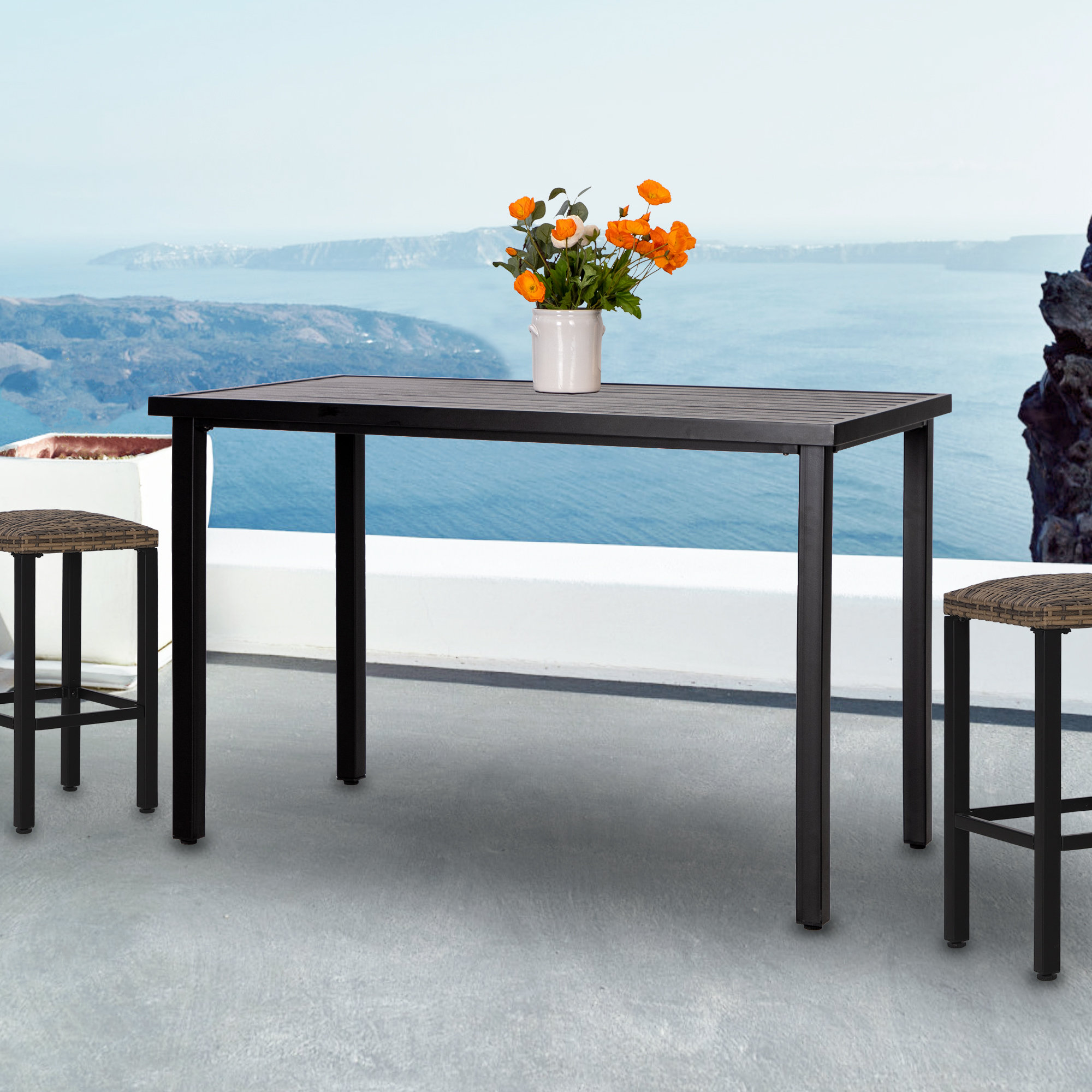 Lark Manor Alyne Rectangular Metal Bar Table & Reviews - Wayfair Canada