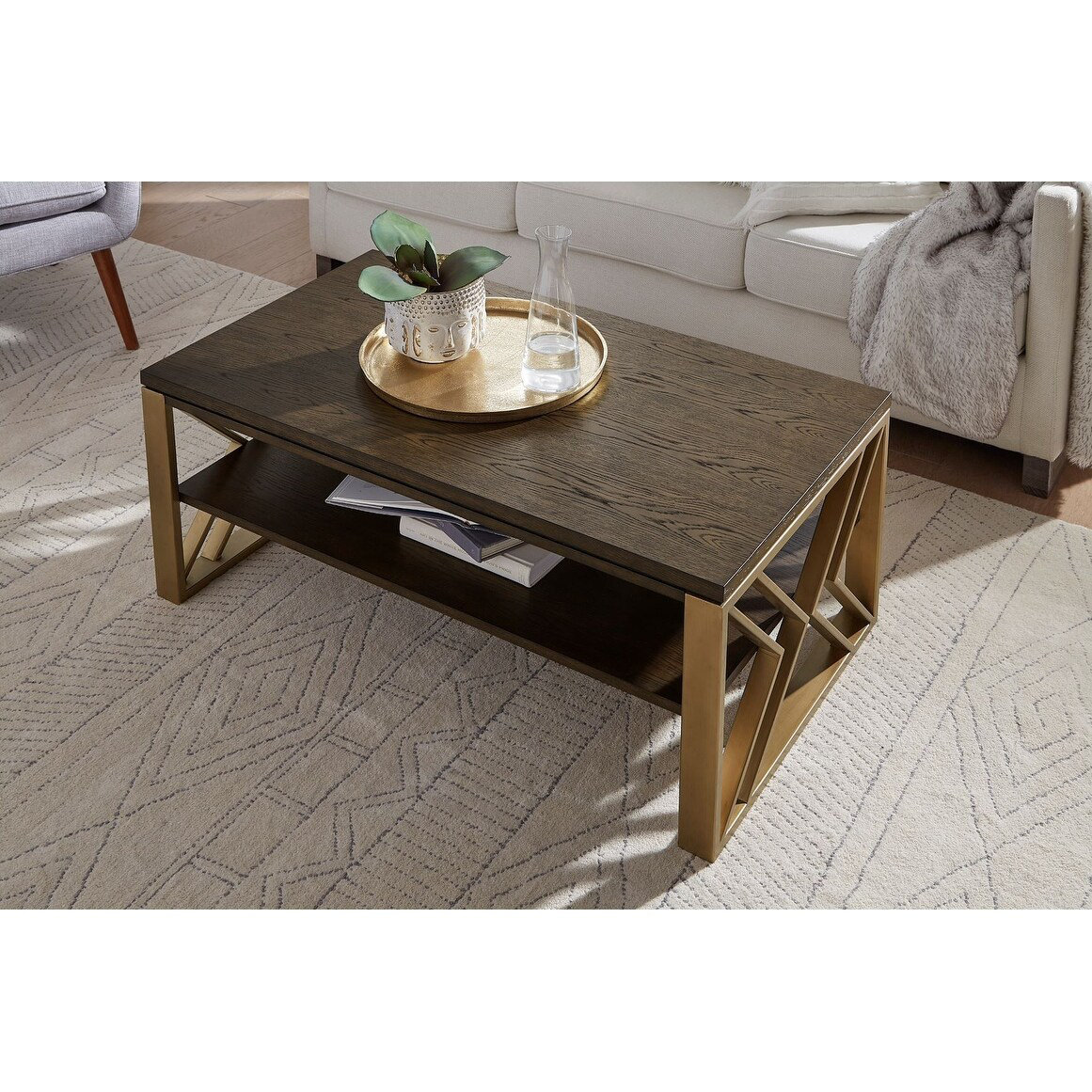 Everly Quinn Adreonna Sled Coffee Table with Storage | Wayfair