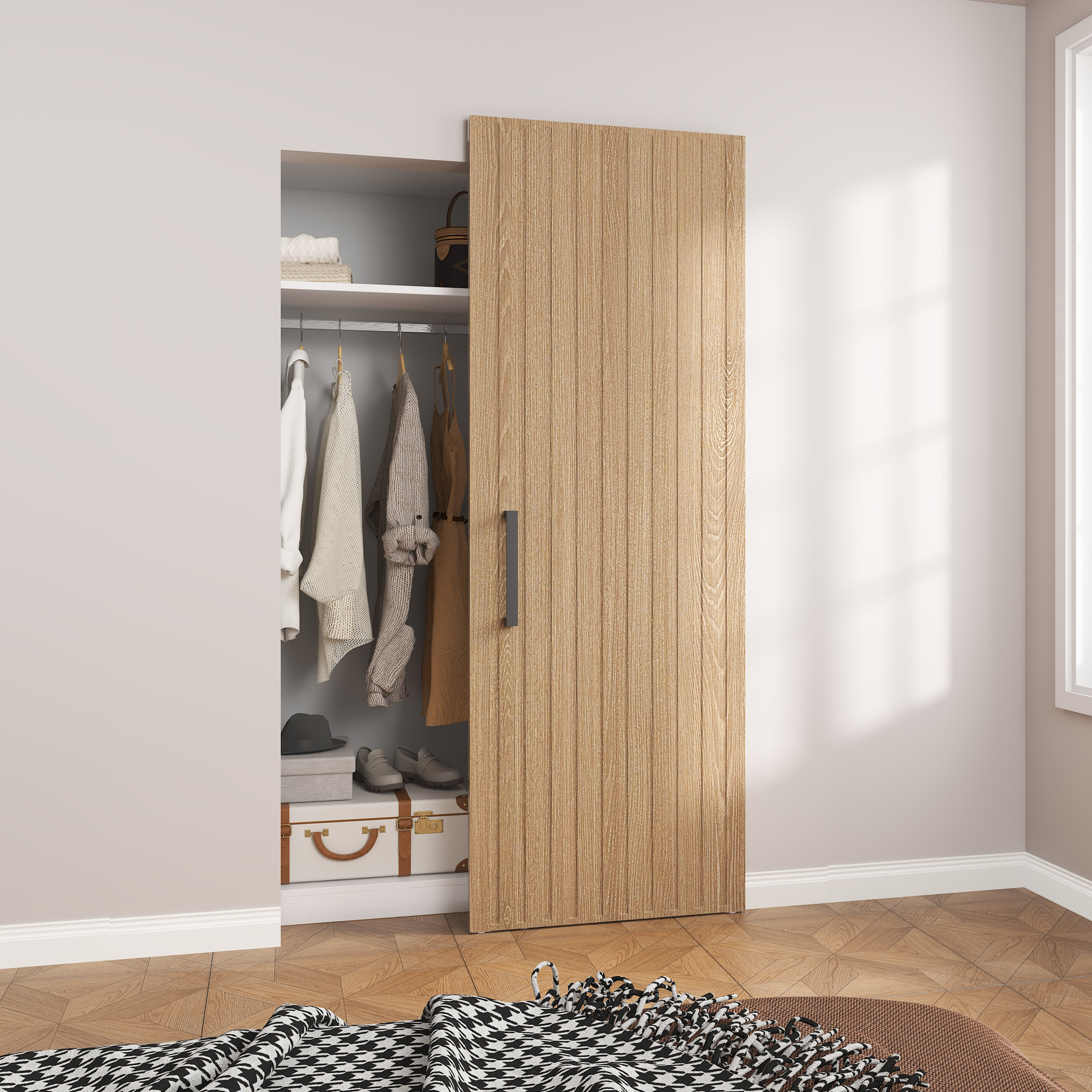 JUBEST Concealed Invisible Magic Sliding Doors With Installation ...