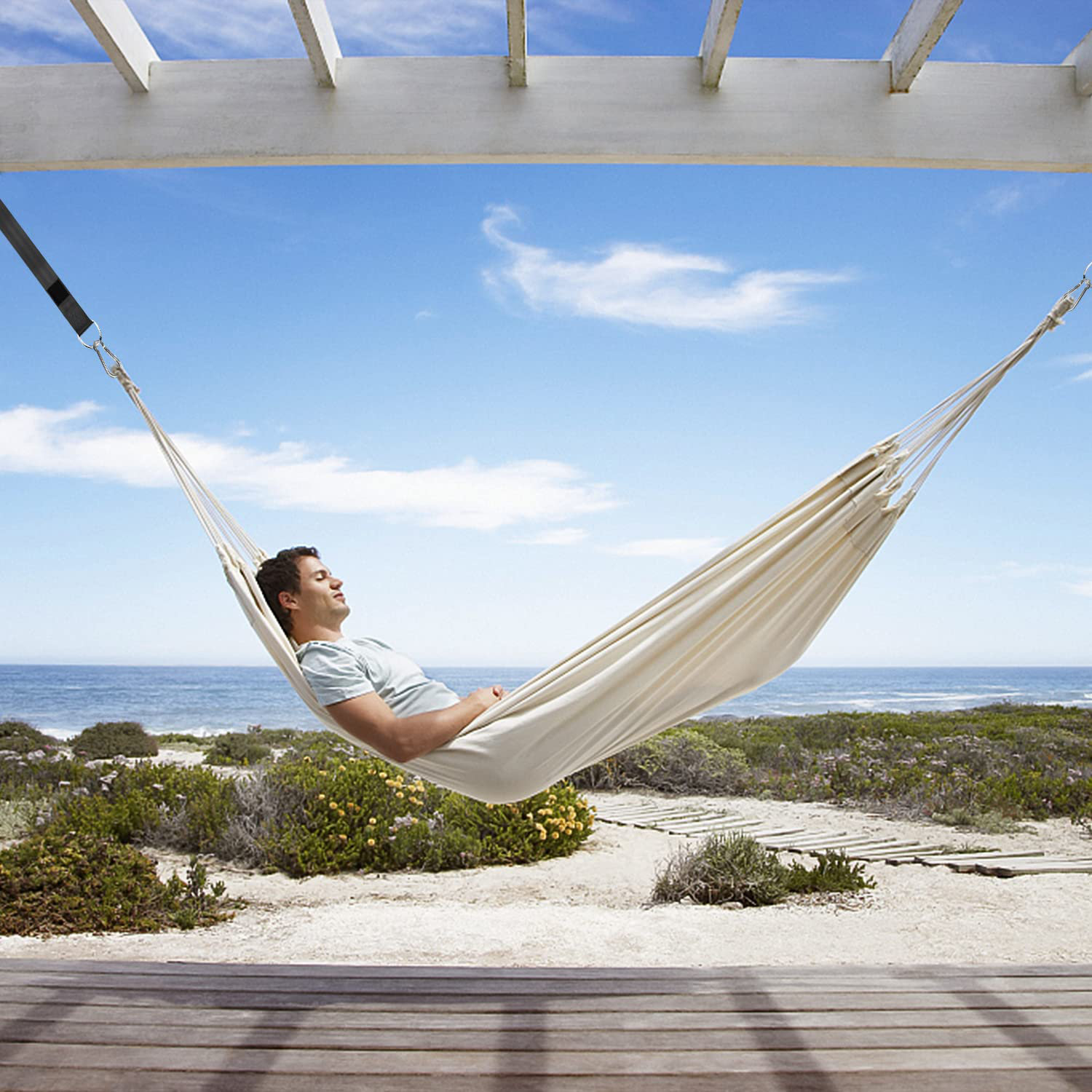 Dakota Fields Brazilian Style Hammock With Tree Straps For Hanging ...