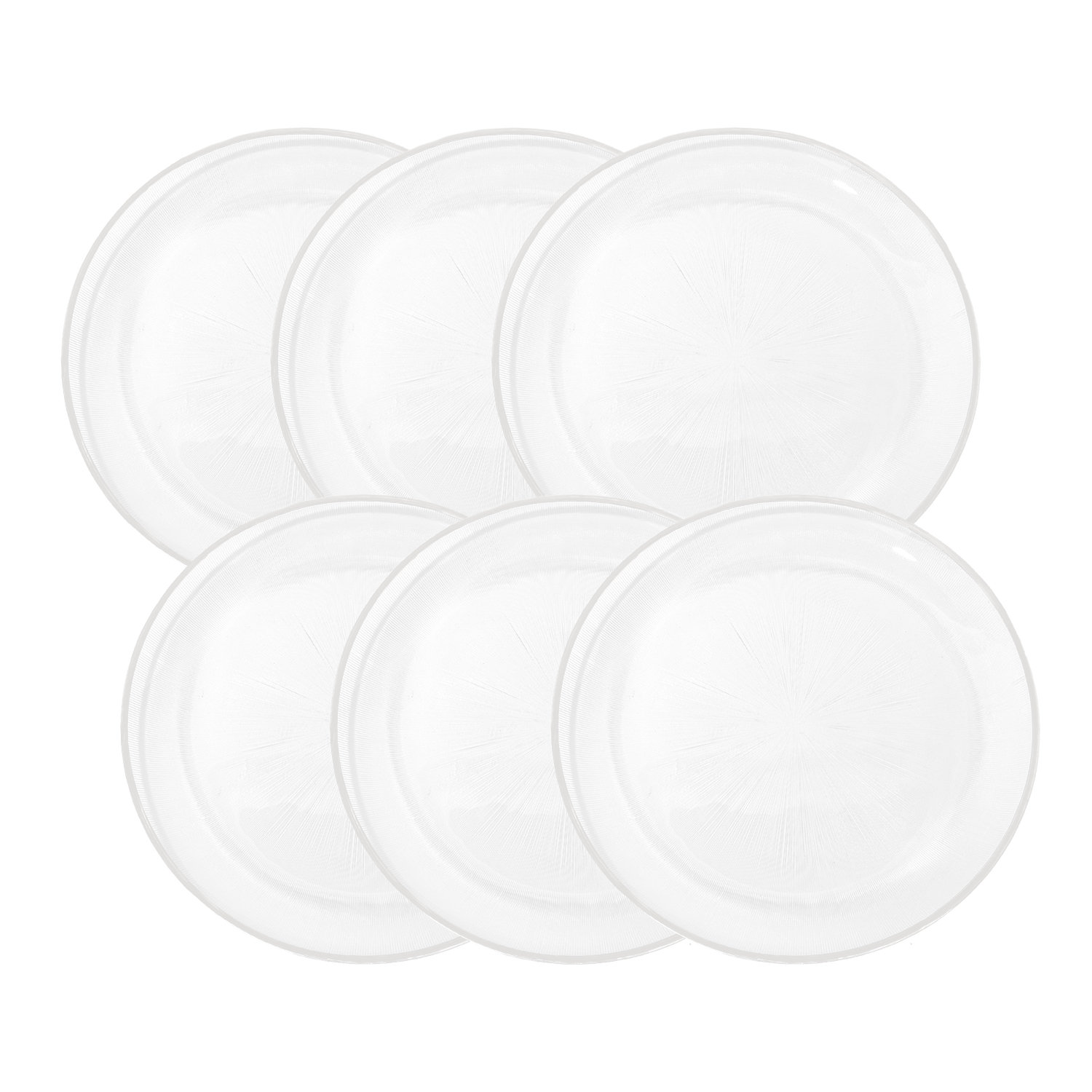 American Atelier Set Of 6 Elite Glass Charger Plate - 13"D | Wayfair