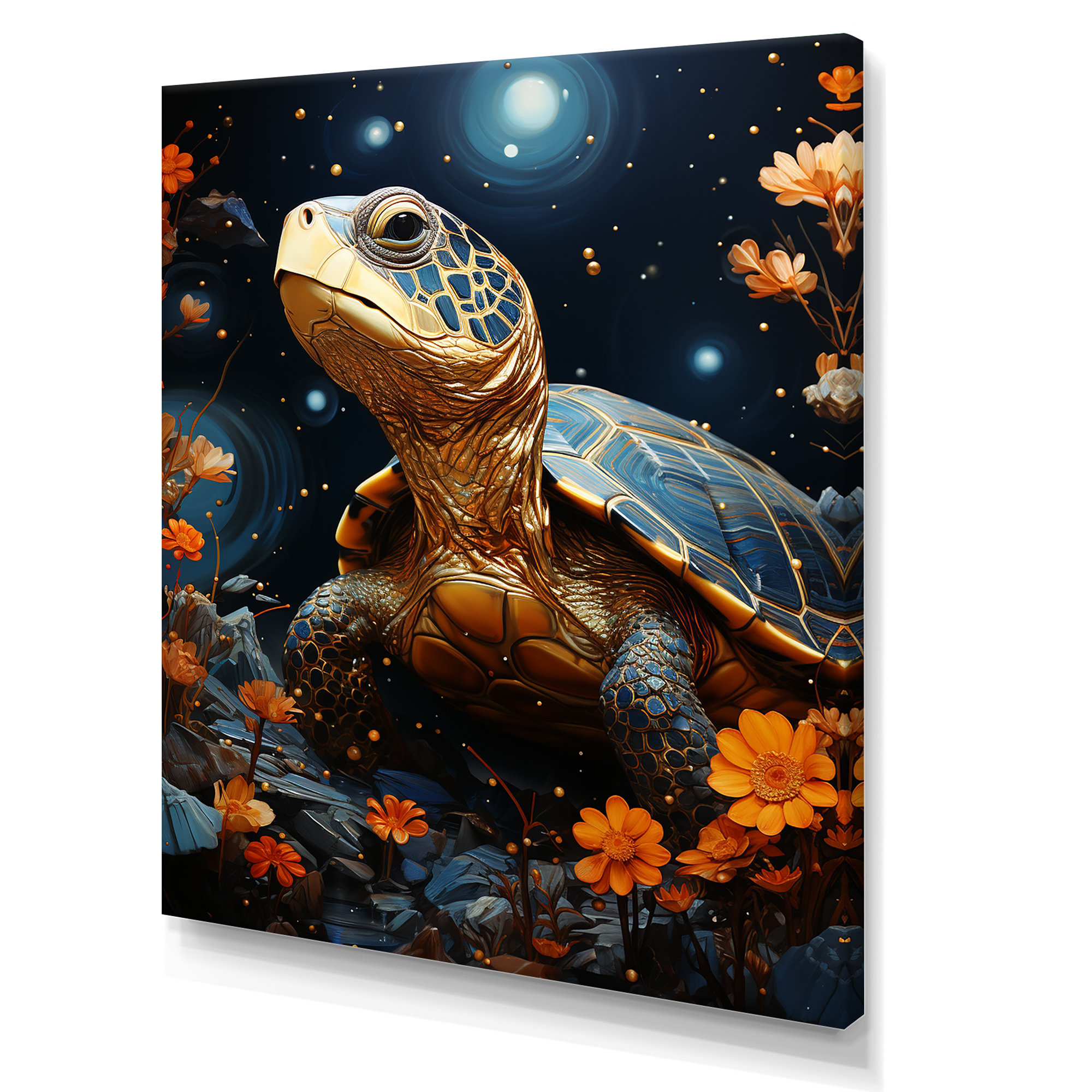 Bay Isle Home™ Turtle With Starry Night Sky Above - Turtle Animal Wall ...