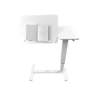 Ebern Designs White Bedside Height - Adjustable Stand With Wheels ...