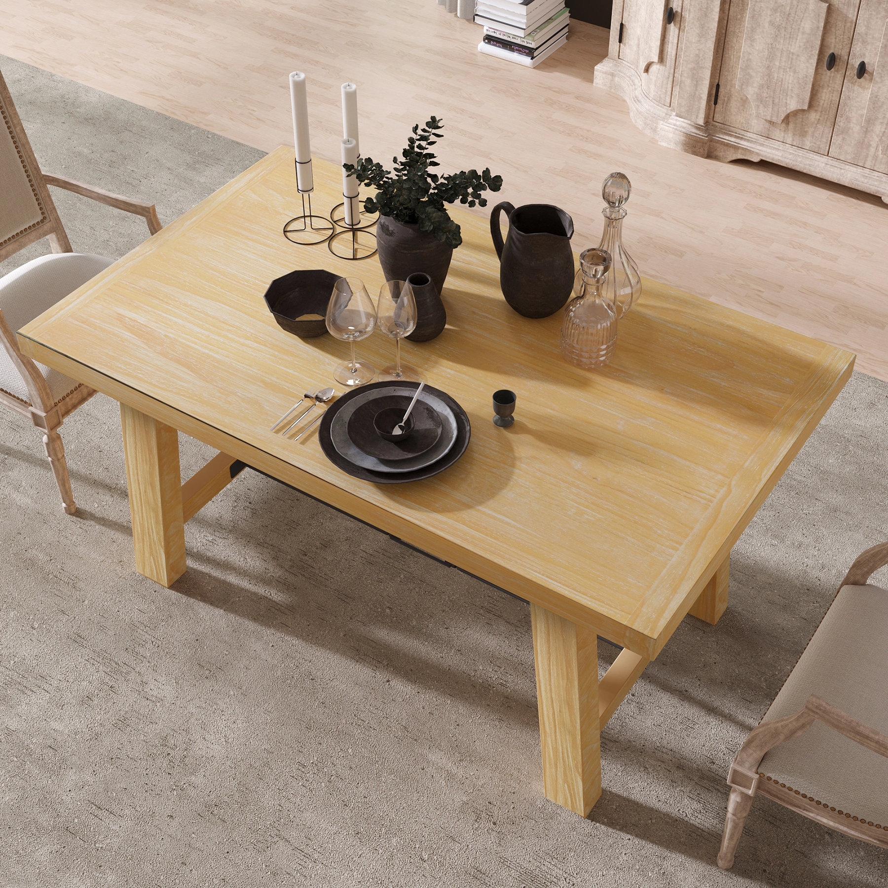 Latitude Run® Argentino 60'' Solid Wood Dining Table - Wayfair Canada